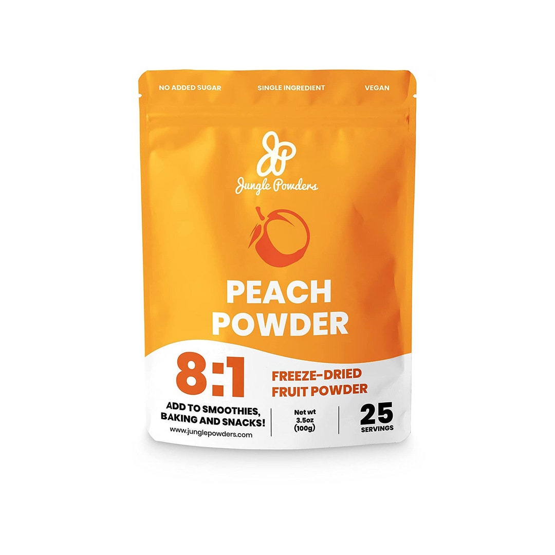 Jungle Powders Peach Powder 3.5oz Bag Powdered Freeze Dried Peaches No ...
