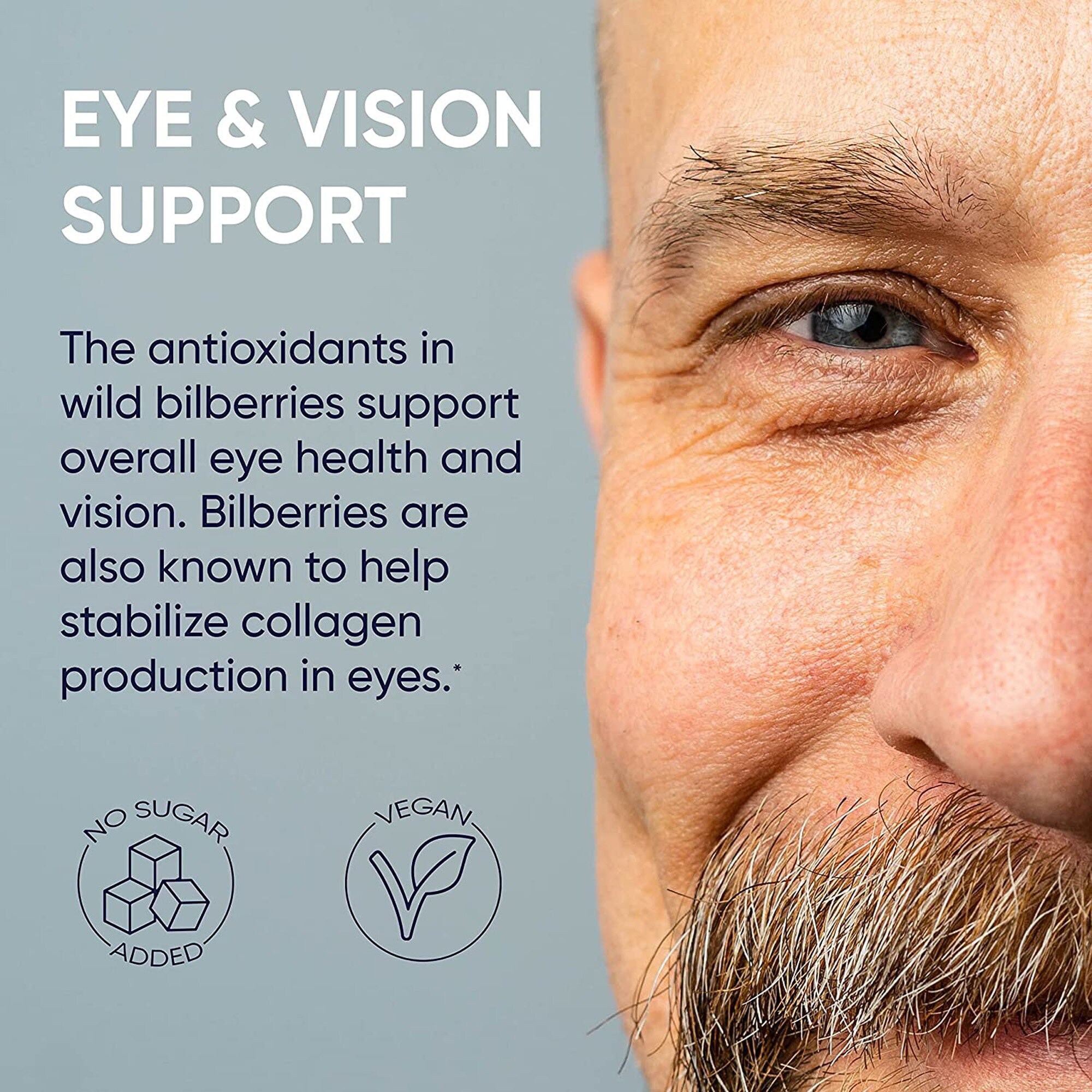 Wild Bilberry Extract for Eyes USDA Organic 3.4oz Bottle of Liquid ...