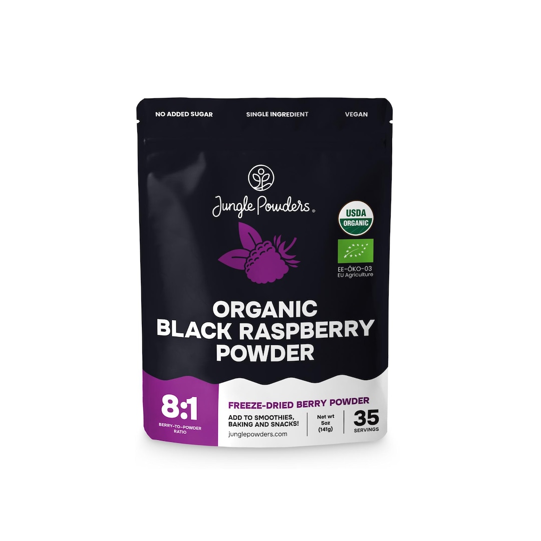 Jungle Powders Organic Black Raspberry Powder 5oz / 141g | USDA Organic ...