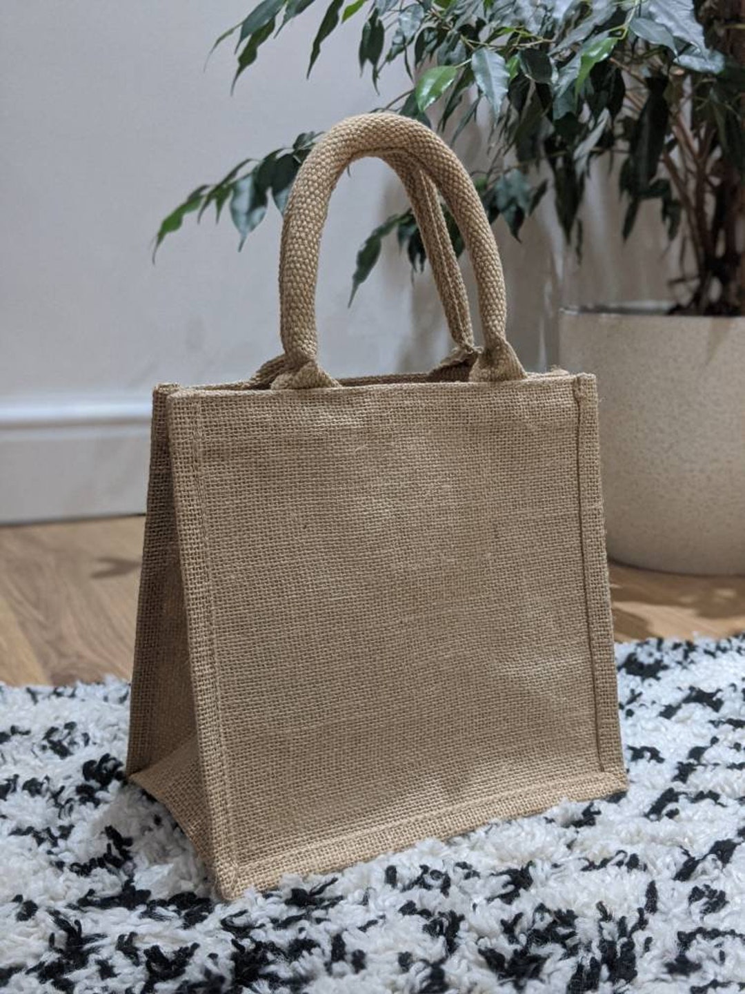 Natural Mini Jute Bag - Bridesmaid Bags - Hen Do Gift - Wedding Favour ...