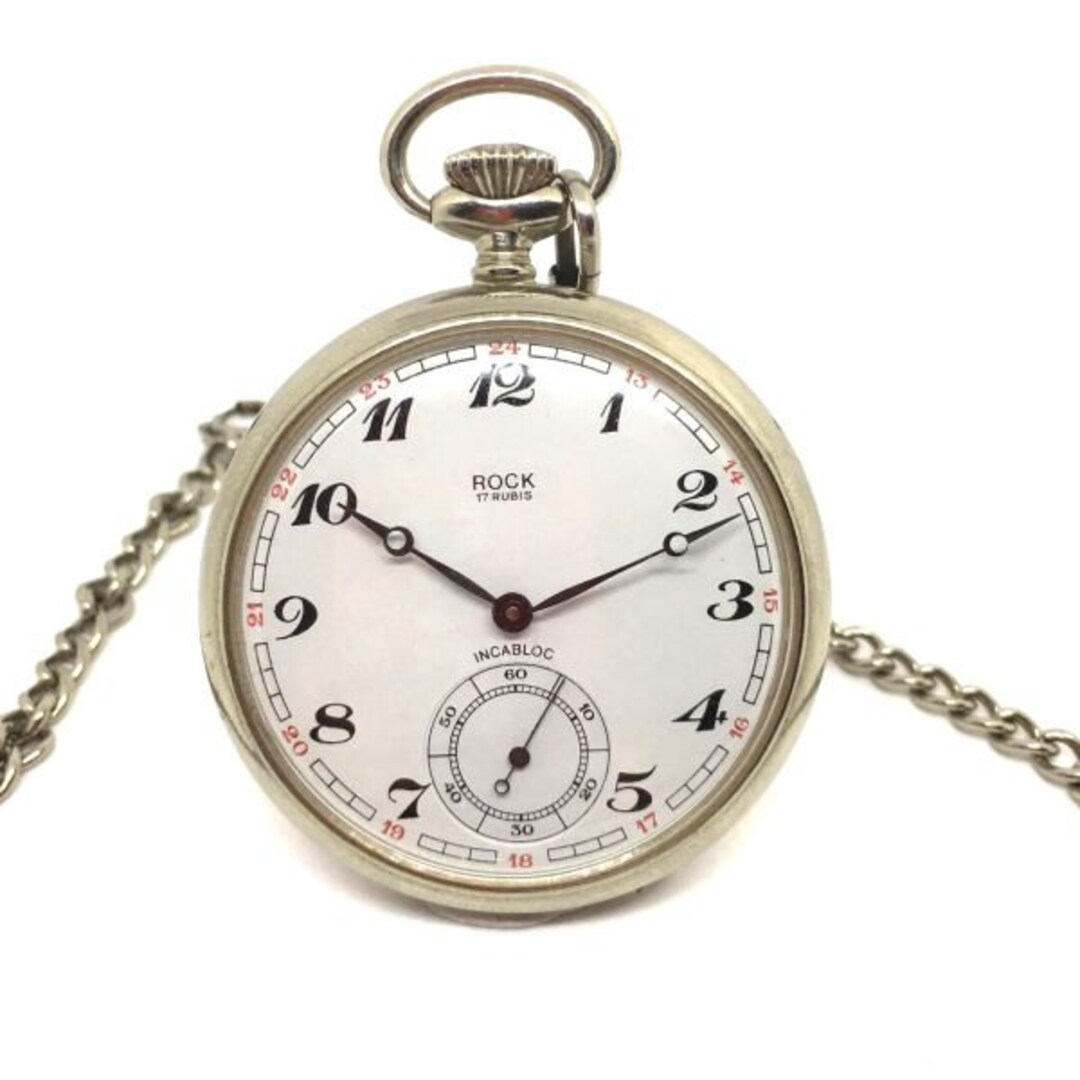 ROCK (FRANCE) Pocket Watch From 1970s Hand-winding Turkey Rails Vintage ...