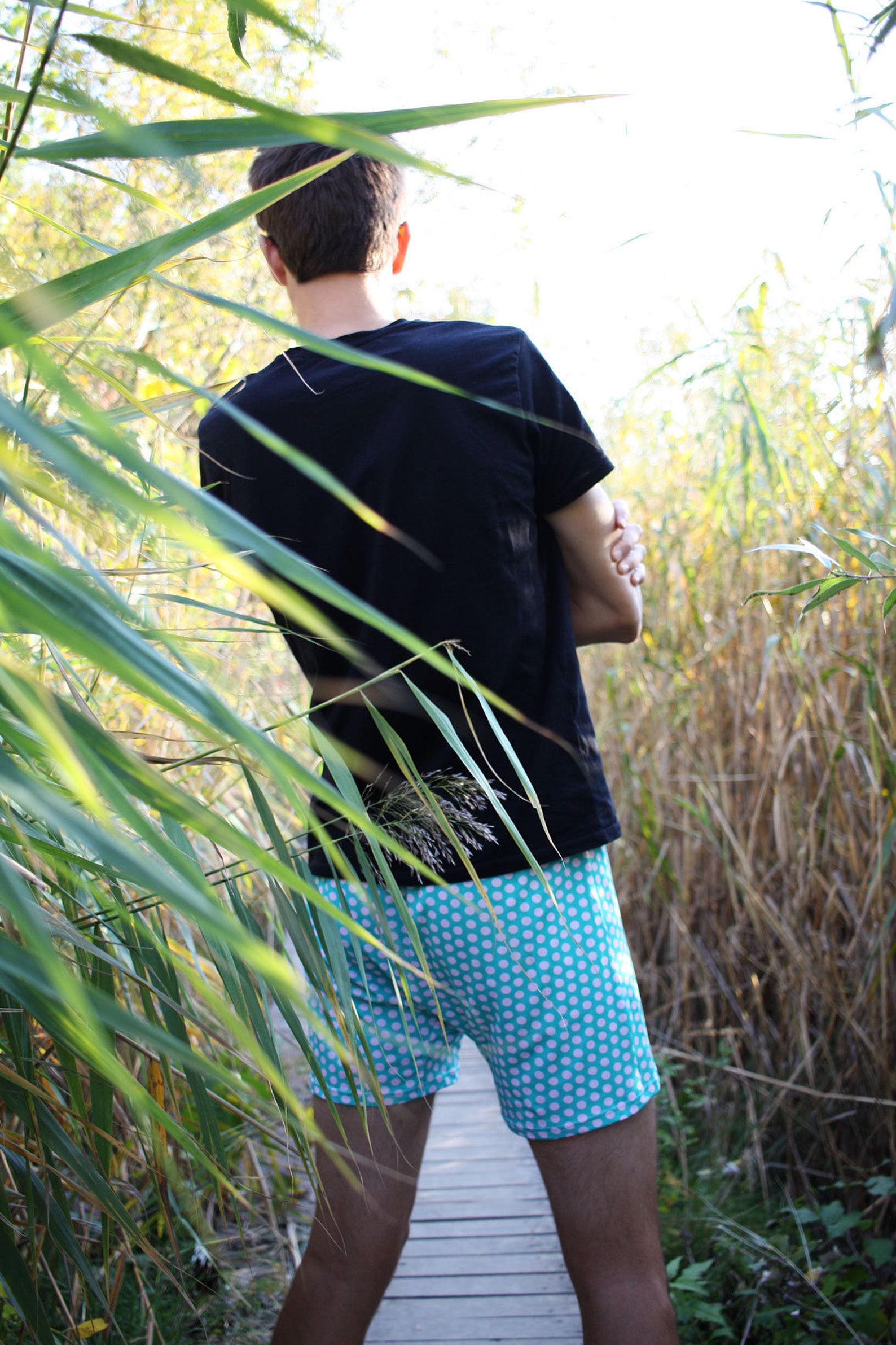 Free Balls Boxers Shorts Dots Comfortable Men Underwear Matching ...