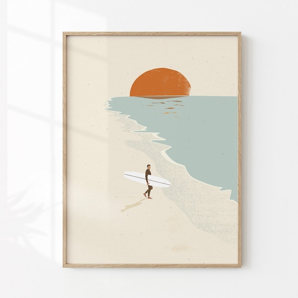 Sunset Surfboard Wall Art - Etsy