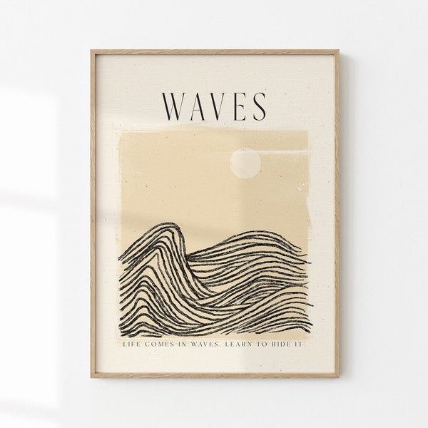 Wave Print - Etsy