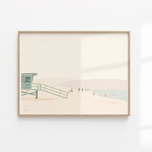 Neutral Beach Print for Summer Home Decor Minimalist Travel Poster ...