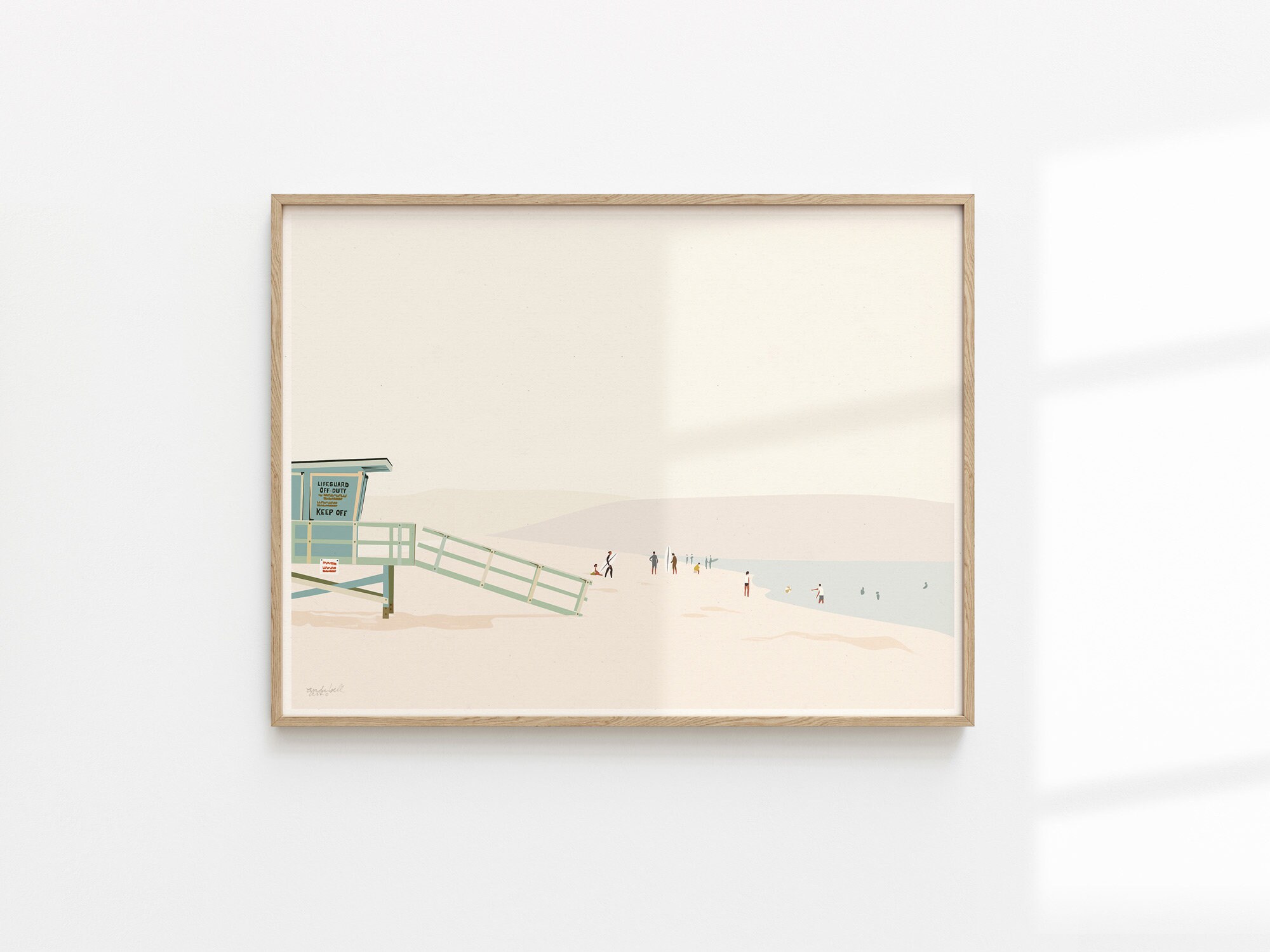Neutral Beach Print for Summer Home Decor Minimalist Travel Poster ...