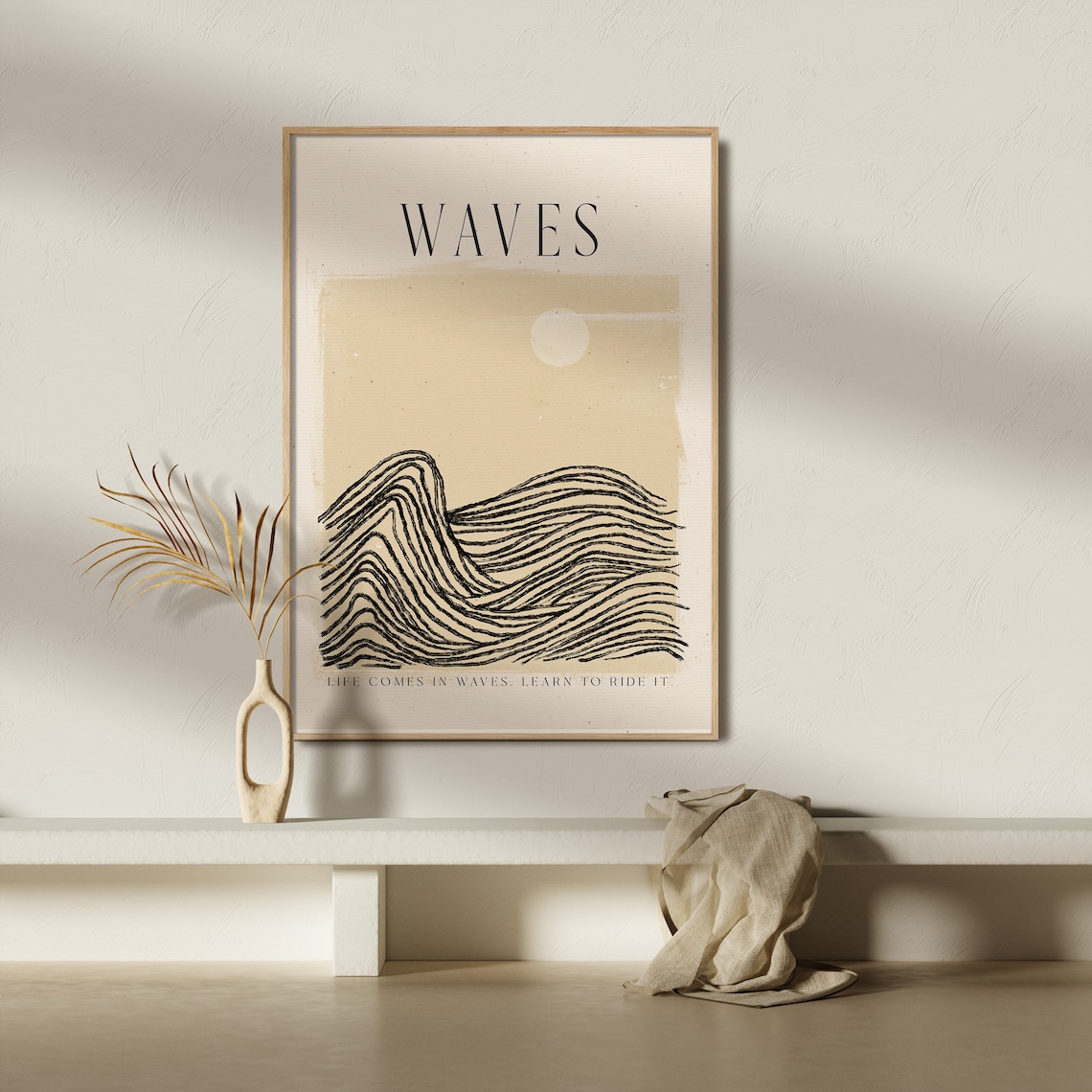 Minimalist Wave Print Big Wave Surf Decor Abstract Wall Art - Etsy