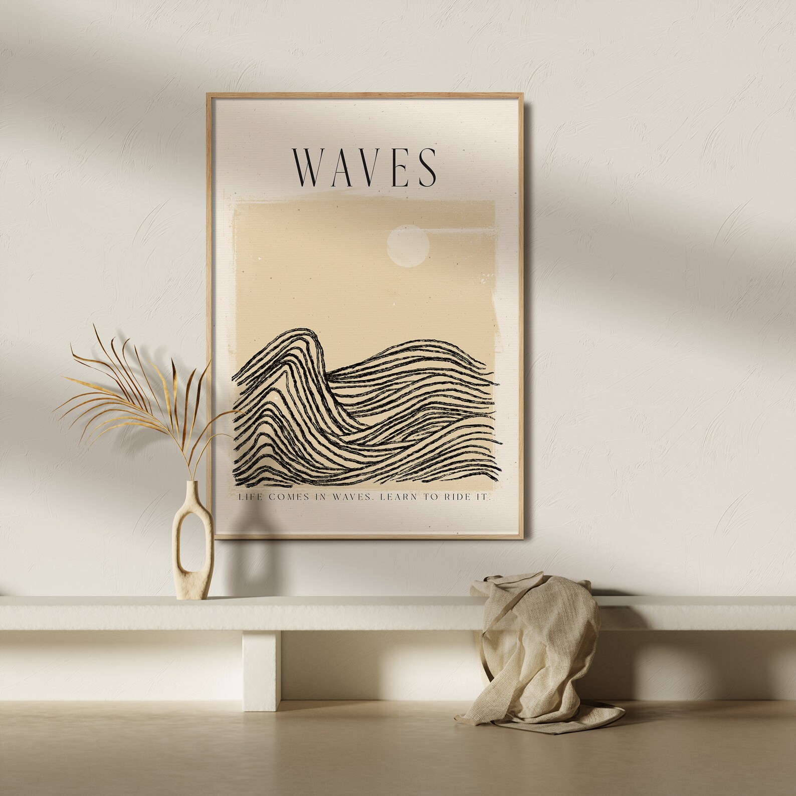 Minimalist Wave Print Big Wave Surf Decor Abstract Wall Art - Etsy