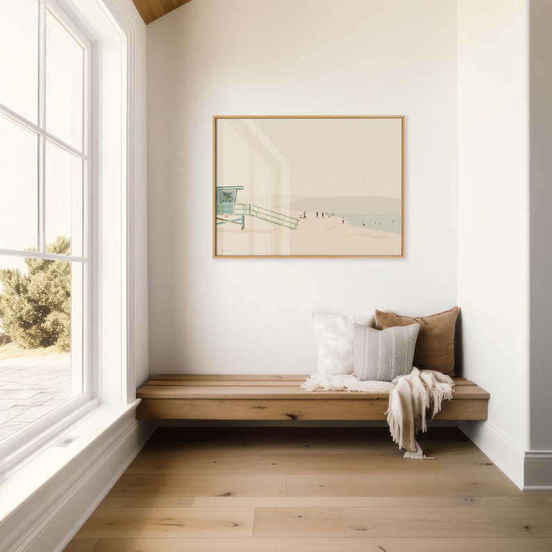 Neutral Beach Print for Summer Home Decor Minimalist Travel Poster ...