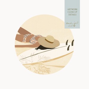 Surf Girl Inspired Artwork Minimalist Prints Gift for Surfer Girl ...