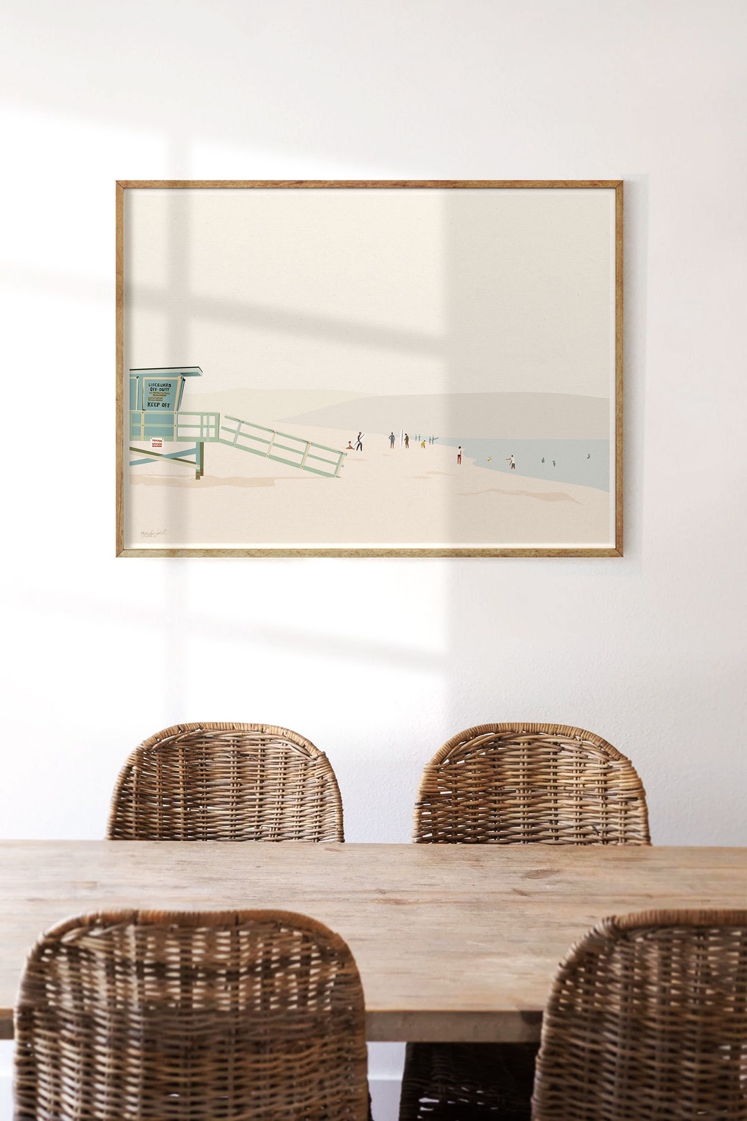 Neutral Beach Print for Summer Home Decor Minimalist Travel Poster ...