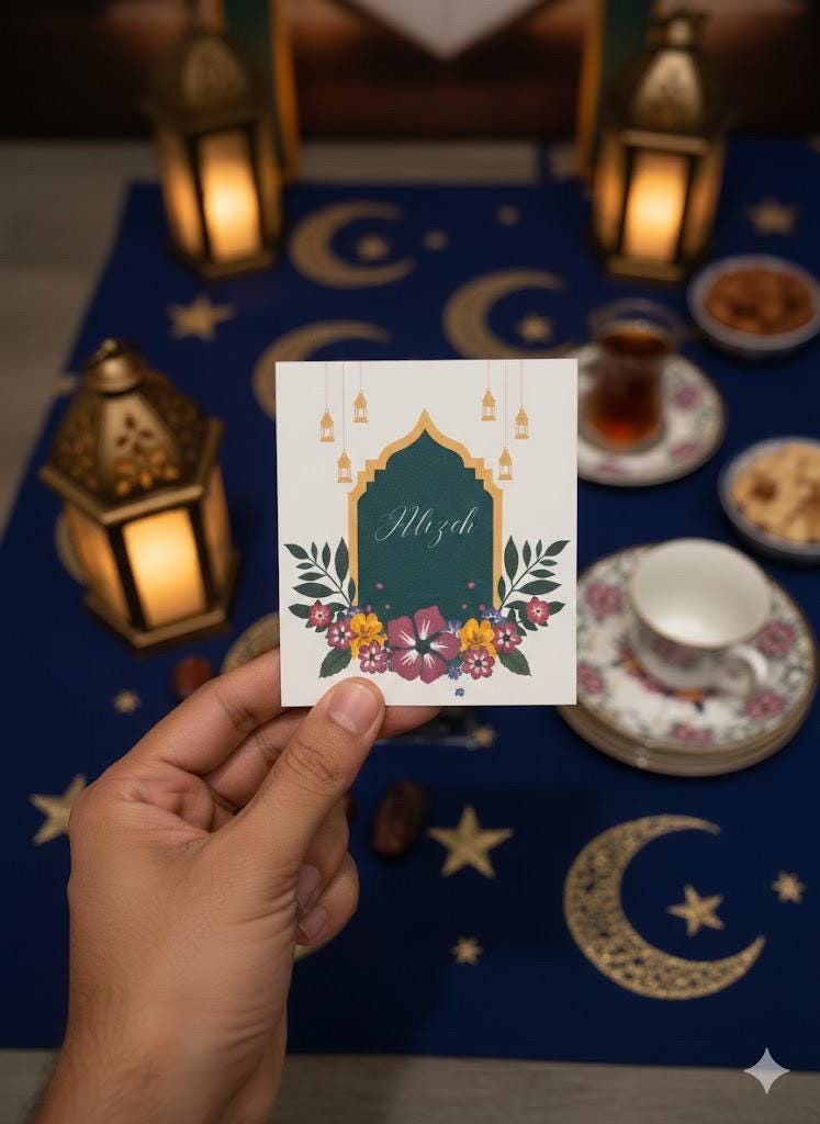 Ramadan Date Placement Cards Printable | Islamic Table Decor | Iftar ...