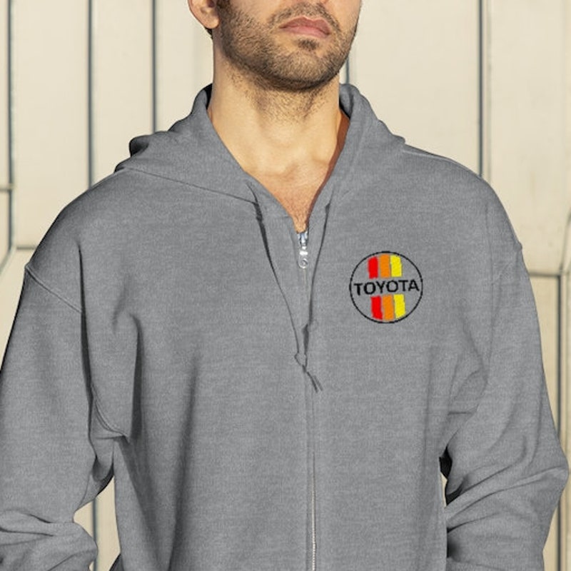 Embroidered Zip up Hoodie - Etsy