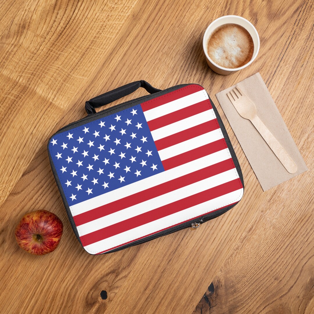 American Flag Lunch Bag, US Flag Lunch Box, Gift for Kids, School ...