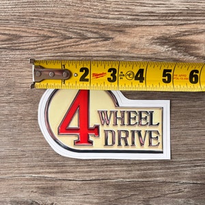 4 Wheel Drive FJ40 Decal, Waterproof UV Sticker, Land Cruiser Gift ...