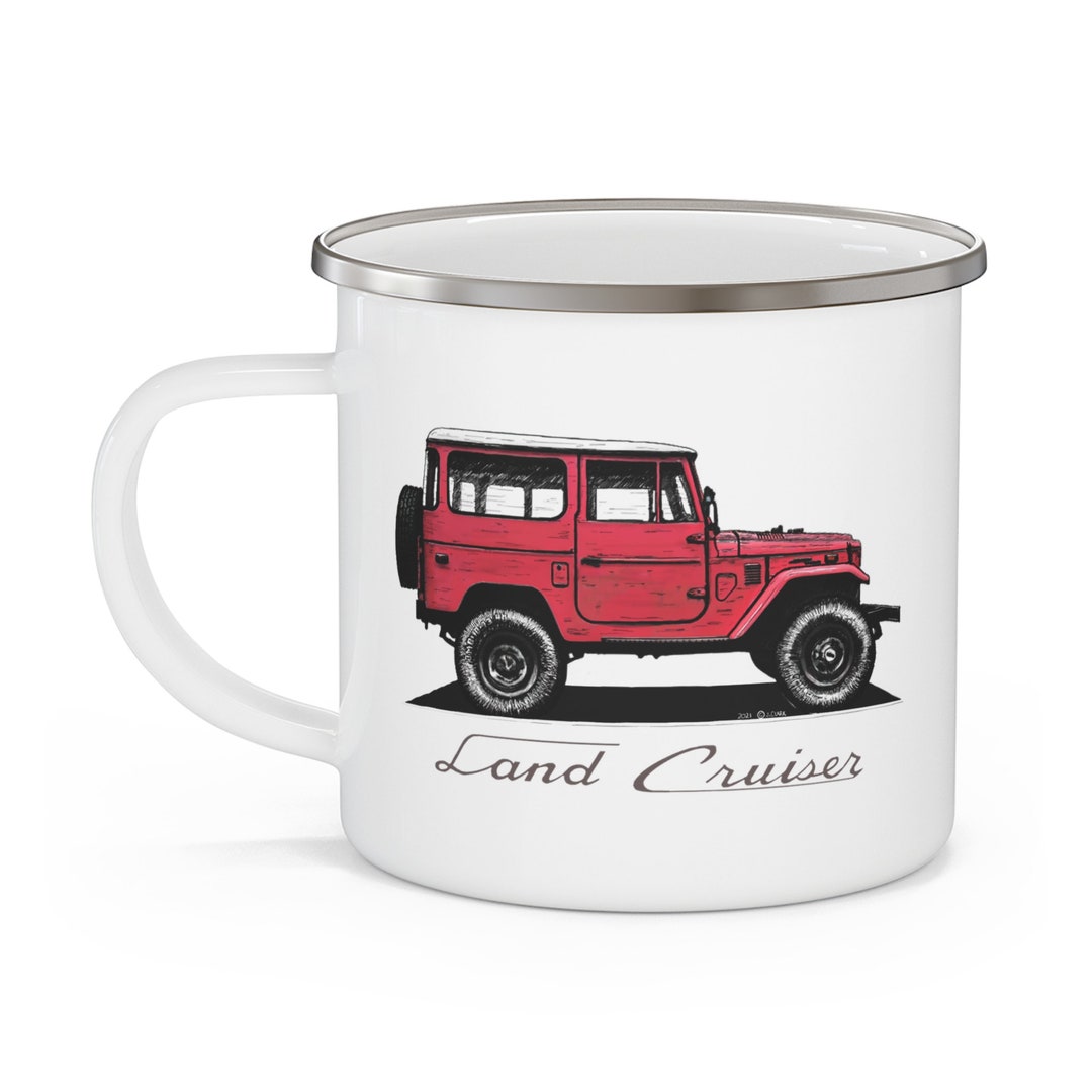 FJ40 Land Cruiser Enamel Camping Mug Coffee Cup - Reefmonkey Artist ...