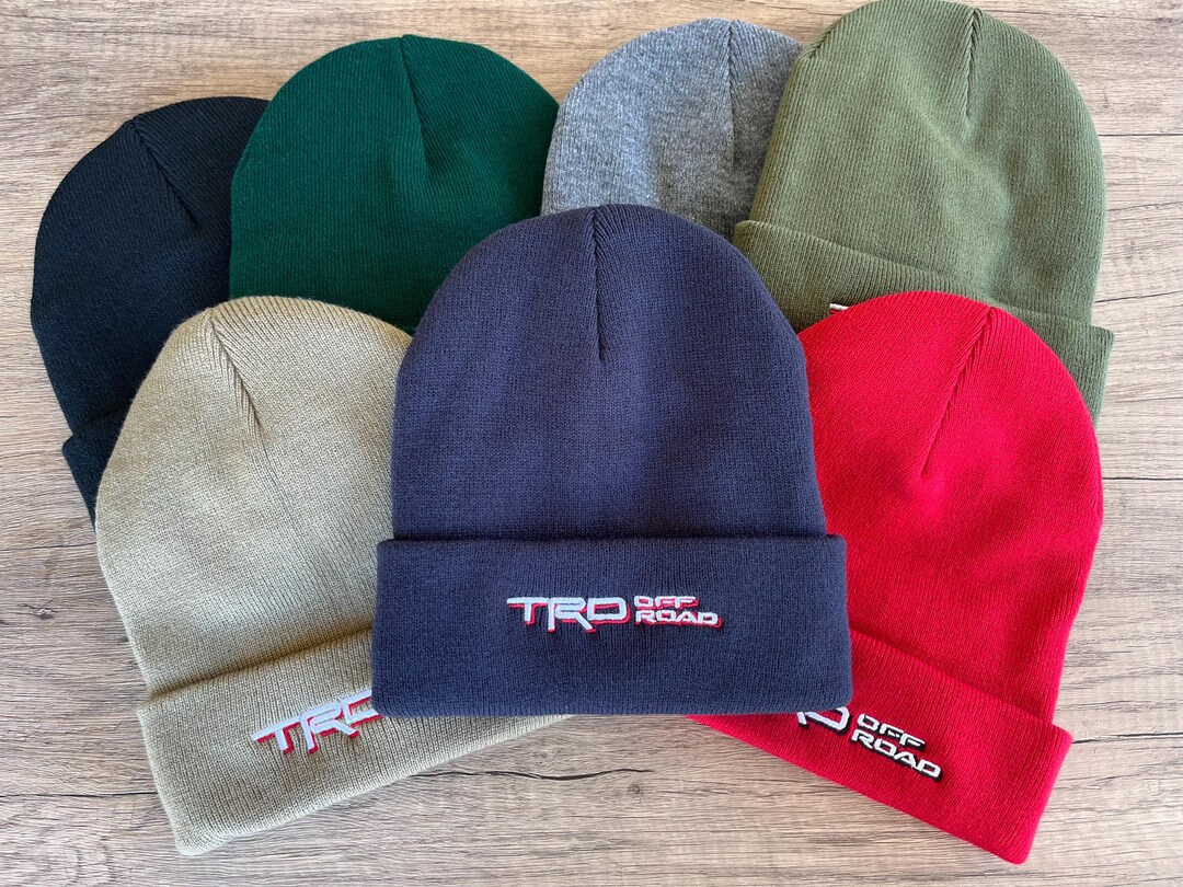 TRD off Road Beanie Toboggan Embroidered Knit Beanie - Reefmonkey - Etsy