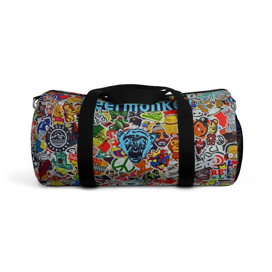 Sticker Bomb Duffel Bag by Reefmonkey - Etsy