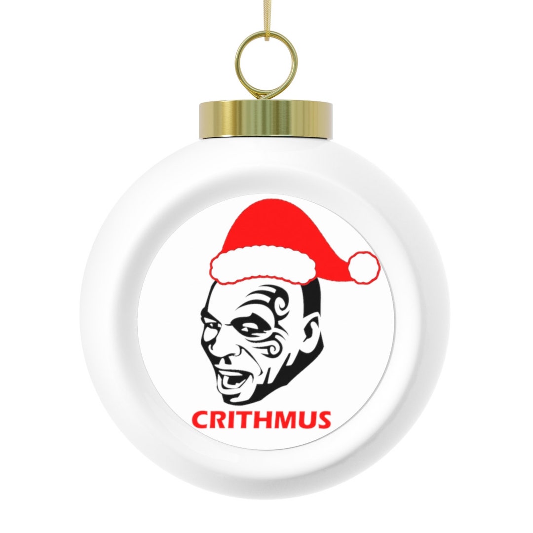 Funny Christmas Ornament, Merry Crithmus, Tyson Ornament, Gag Gift ...