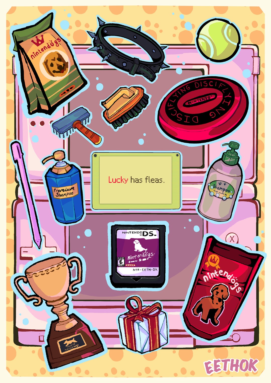 Nintendogs A6 Sticker Sheet - Etsy