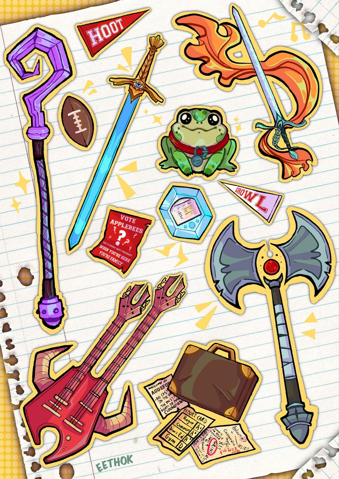 Dimension 20 Fantasy High A6 Sticker Sheet - Etsy UK