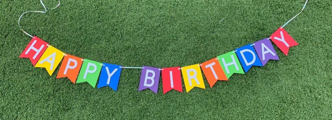 Happy Birthday Rainbow Banner - Happy Birthday Banner, Rainbow Birthday ...