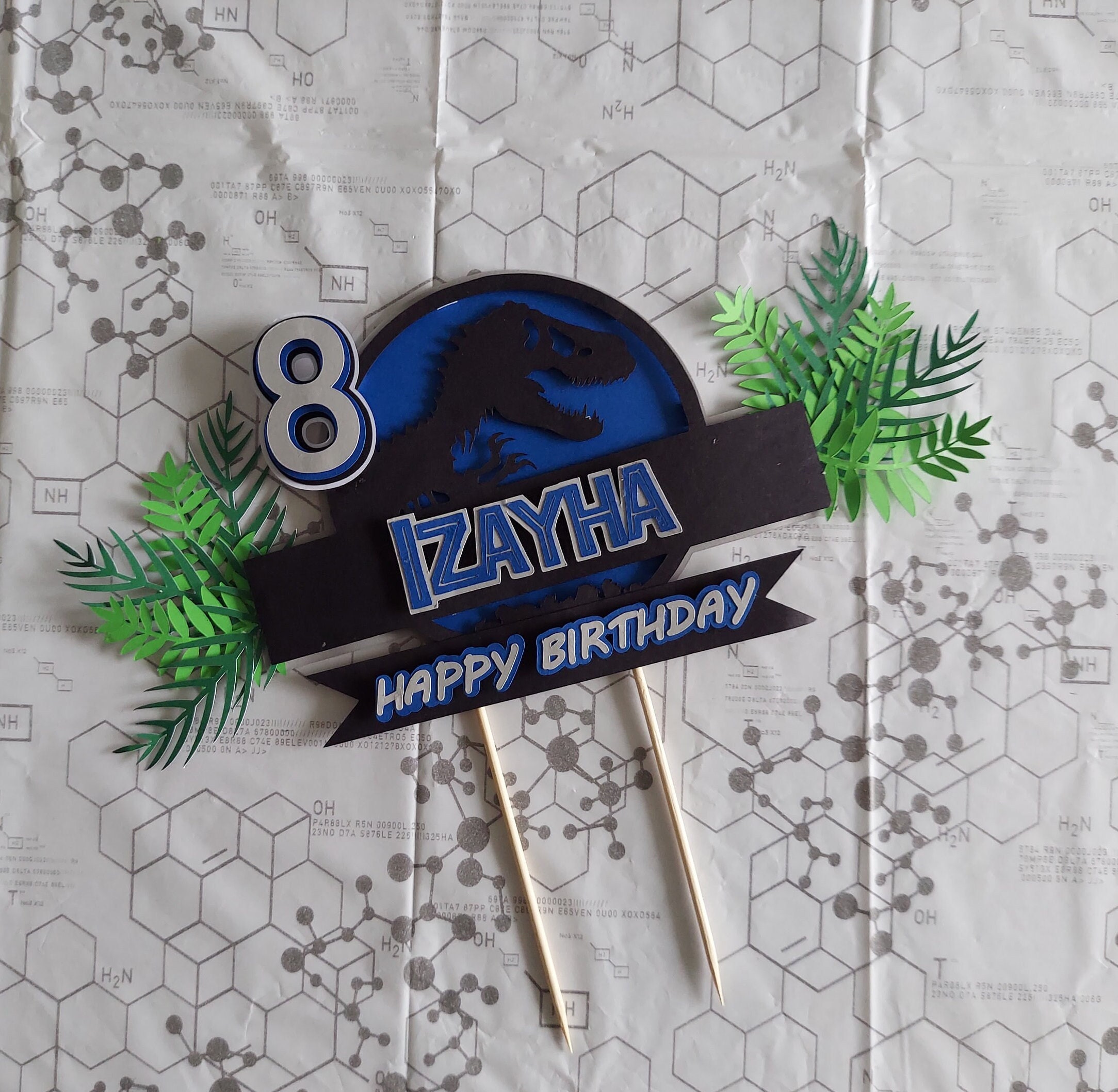 Jurassic Park Cake Topper - Dinosaur Cake Topper, Jurassic Park Theme ...