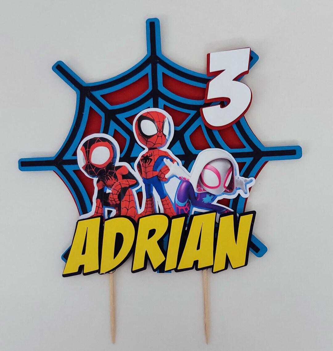 Spidey Cake Topper - Spiderman Cake Topper Spidey and His Amazing ...