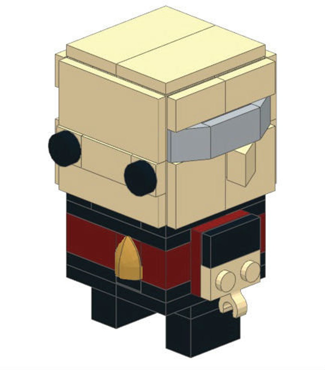 Custom LEGO Brickhead Instructions Captain Picard - Etsy