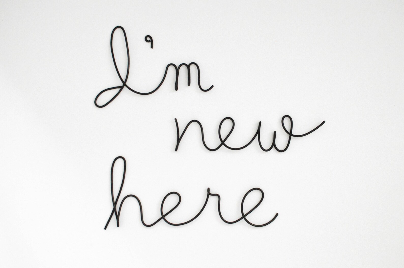 I'm New Here Sign Wire Wall Art Nursery Decor Children | Etsy