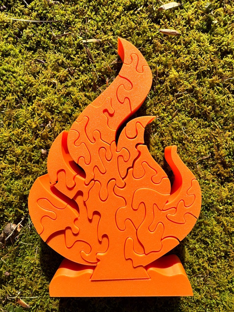 Large Survivor-inspired Fire Puzzle Replica- 9.5" X 6.5 |available in ...