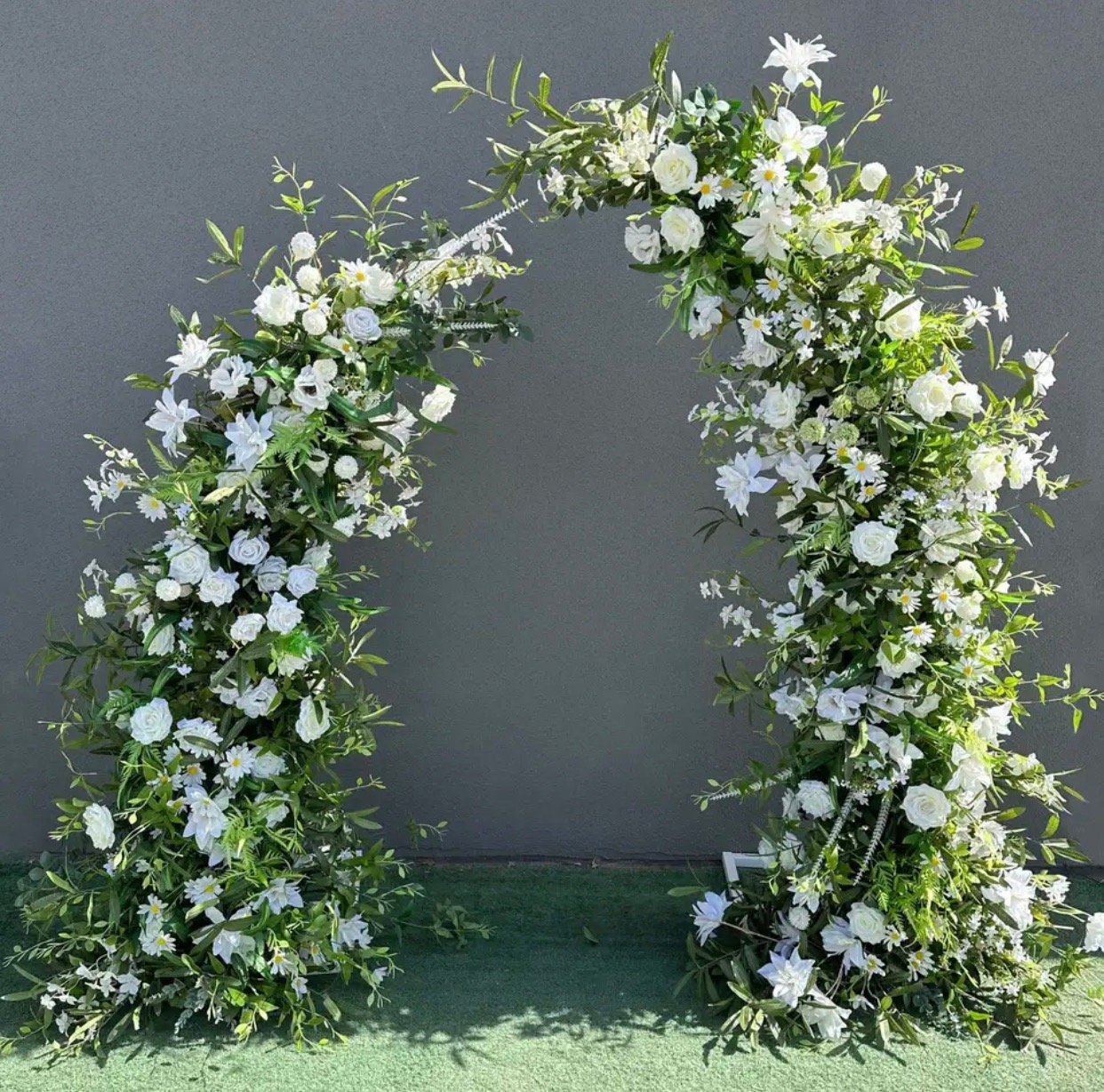 2 Pcs Horn Arch With Flowerswedding Floral Backdrop Arrangement - Etsy