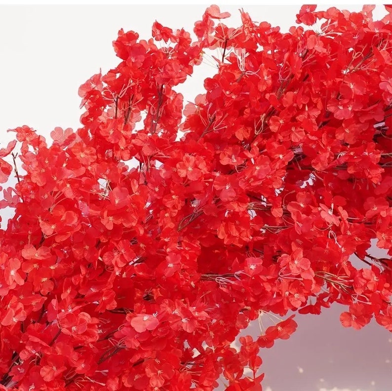 Red Floral Arch With Flowers, Flower Wedding Backdrop Arrangement - Etsy
