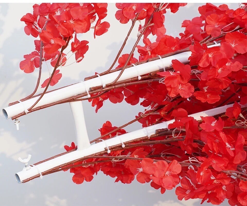 Red Floral Arch With Flowers, Flower Wedding Backdrop Arrangement - Etsy