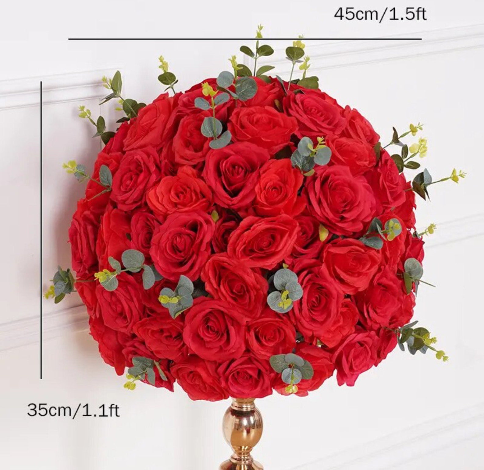 Red Flower Floral Arch With Leaves, Flower Runner Wedding Backdrop ...