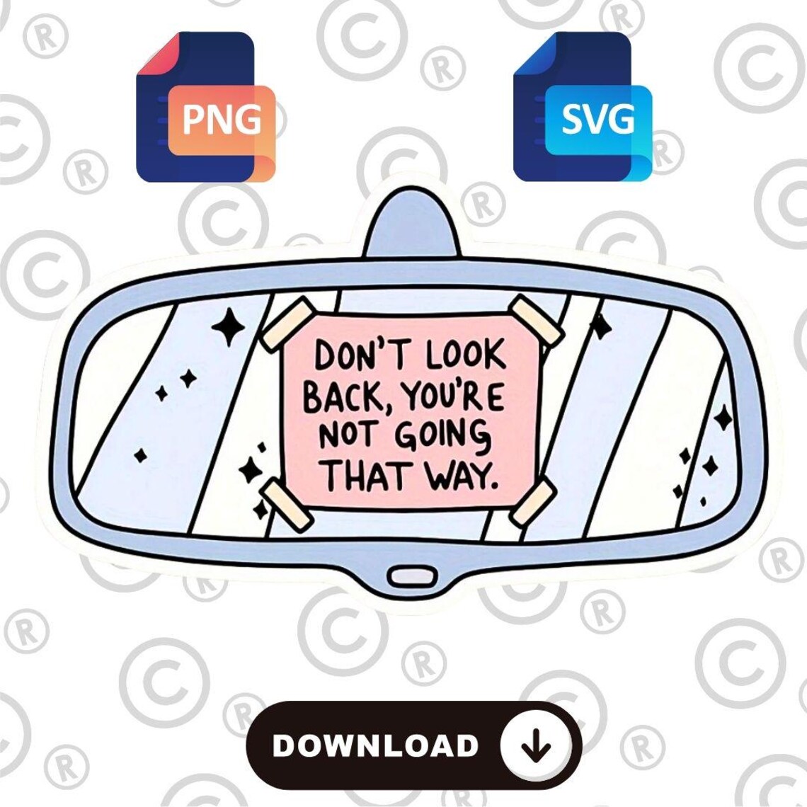 Don't Look Back PNG/SVG Image File -instant Download for Shirts ...