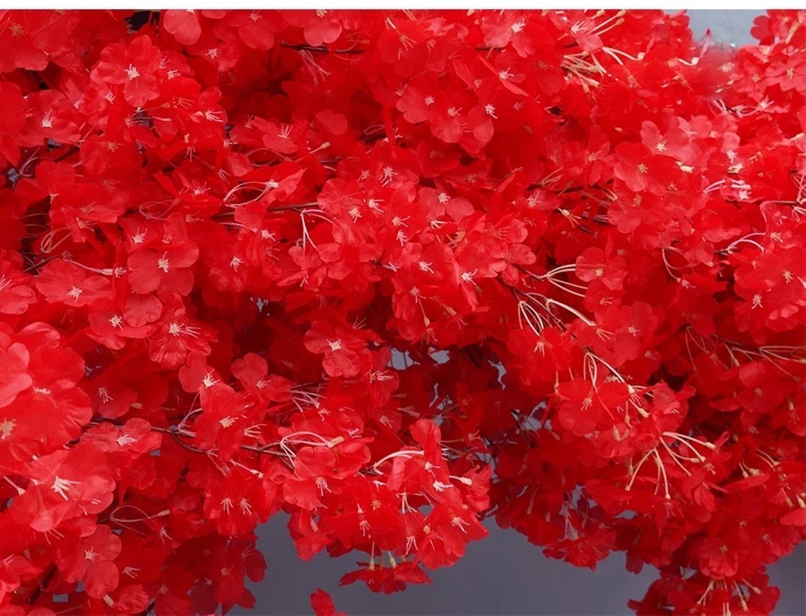 Red Floral Arch With Flowers, Flower Wedding Backdrop Arrangement - Etsy