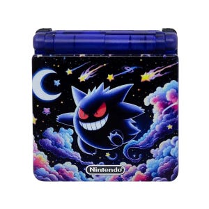 Pokemon Gengar Night Sky Ghost Type Gameboy Advance SP Shell Housing ...