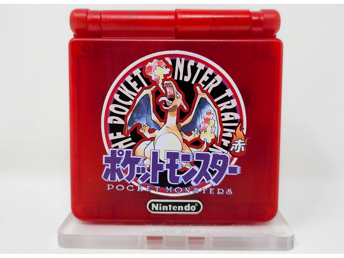 Pokemon Red Charizard Gameboy Advance SP Shell Housing Diy - Etsy