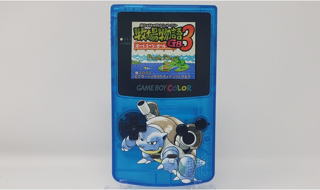 Pokemon Blue Blastoise Gameboy Color Handheld - Etsy