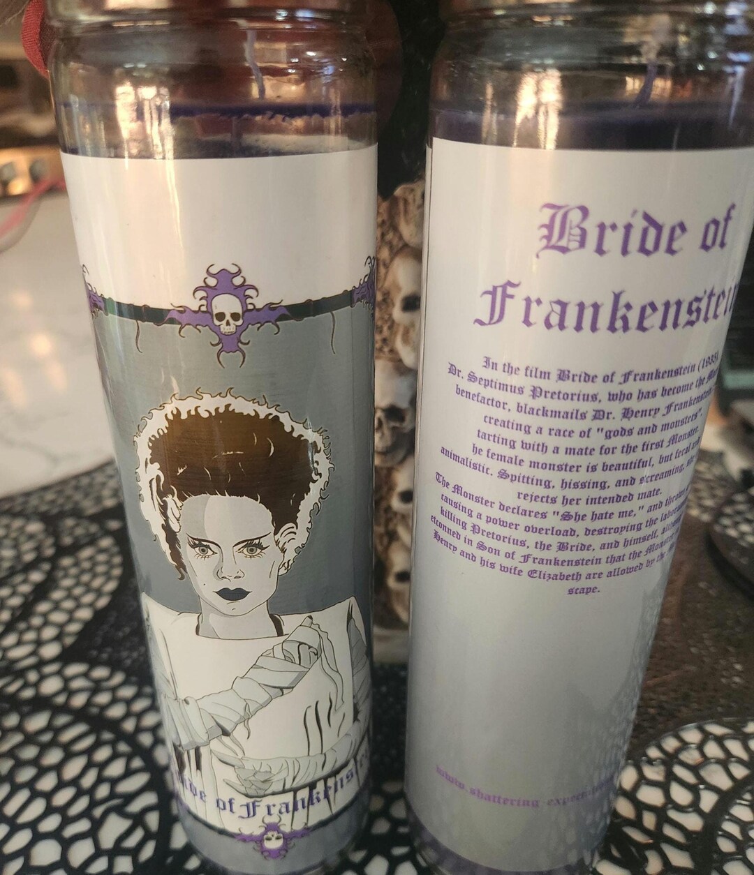 Bride of Frankenstein Prayer Candles - Etsy