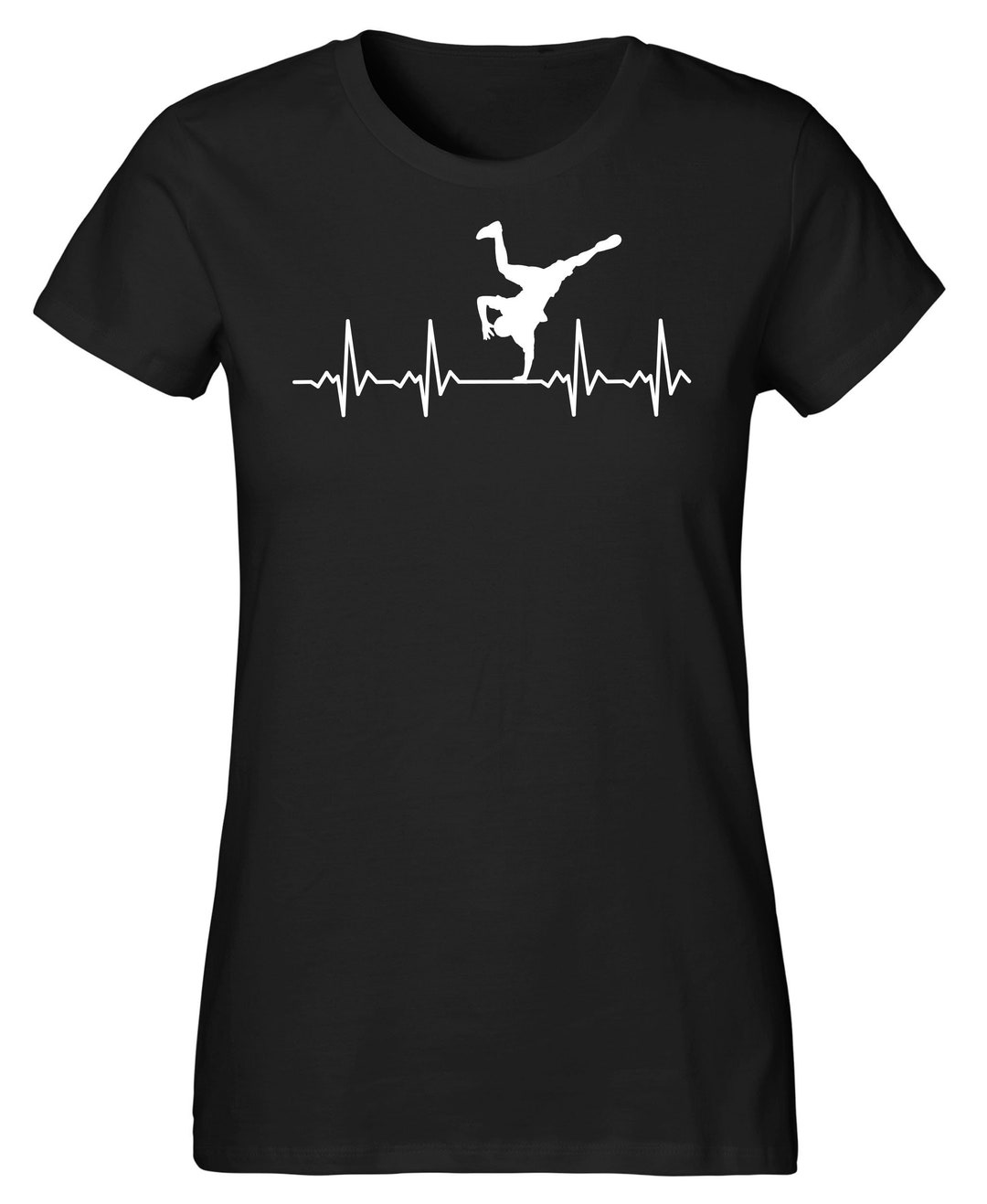Breakdance T-shirt pour femmes en coton biologique imprimé à la main en ...