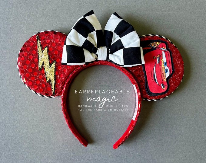 Cars Ears, Lightning Mcqueen Inspired Mickey Ears, Cars Mickey Ears ...