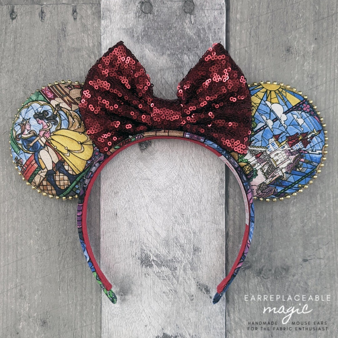 Beauty and the Beast Mickey Ears, Belle Inspired Minnie Ears, Beauty ...
