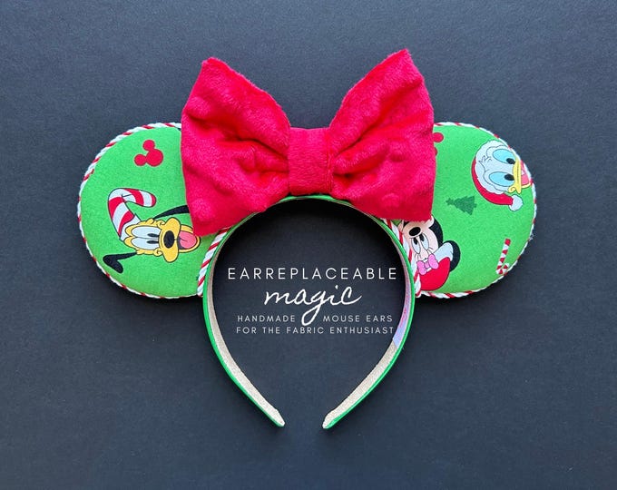 Christmas Mickey Ears, Minnie Mouse Ears, Christmas Ears,mickey Ears ...