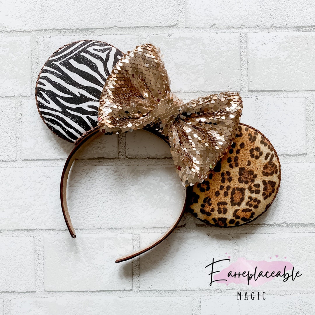 Cheetah Mickey Ears, Leopard Mouse Ears, Zebra Minnie Ears, Mouse Ears ...