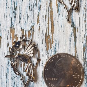 Hummingbird Vertical Link Jewelry Making Connectors Silver - Etsy