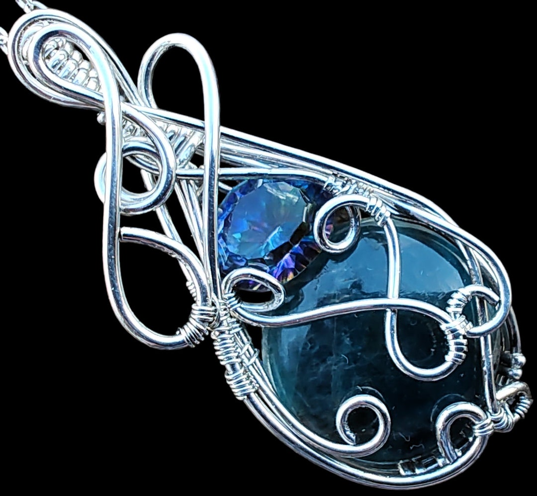 Top Natural Neon Apatite Rainbow Quartz Victorian Elven Elvish Sterling ...