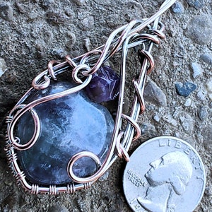 Rainbow Fluorite Heart Amethyst February Copper Elven Elvish Victorian ...