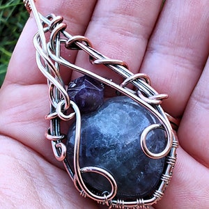 Rainbow Fluorite Heart Amethyst February Copper Elven Elvish Victorian ...